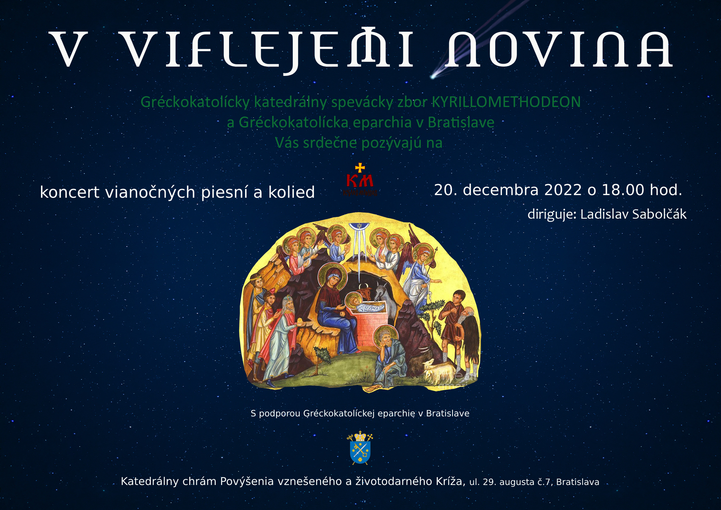 Pozvánka na vianočný koncert | Gréckokatolícka eparchia Bratislava